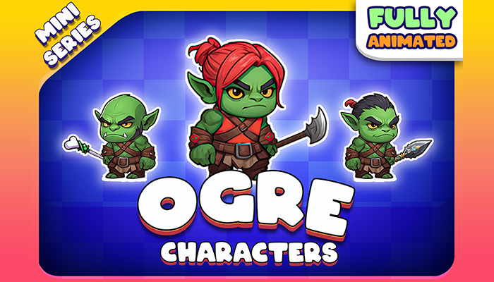TIny Ogre 2D Animated Character (Mini) | GameDev Market