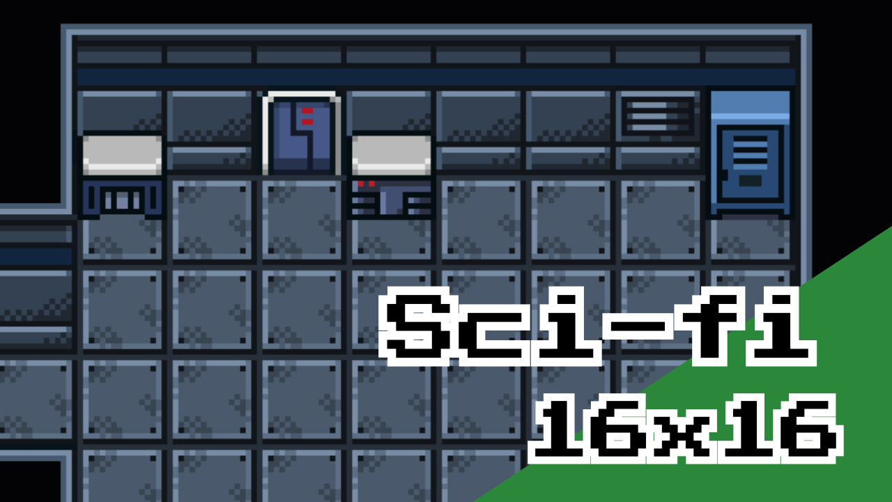Top-Down Sci-Fi Dungeon Tileset – 16x16 Pixel Art Game Assets | GameDev ...