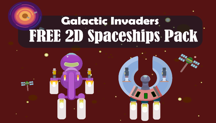 FREE Galactic Invaders – 2D Spaceships Pack | GameDev Market