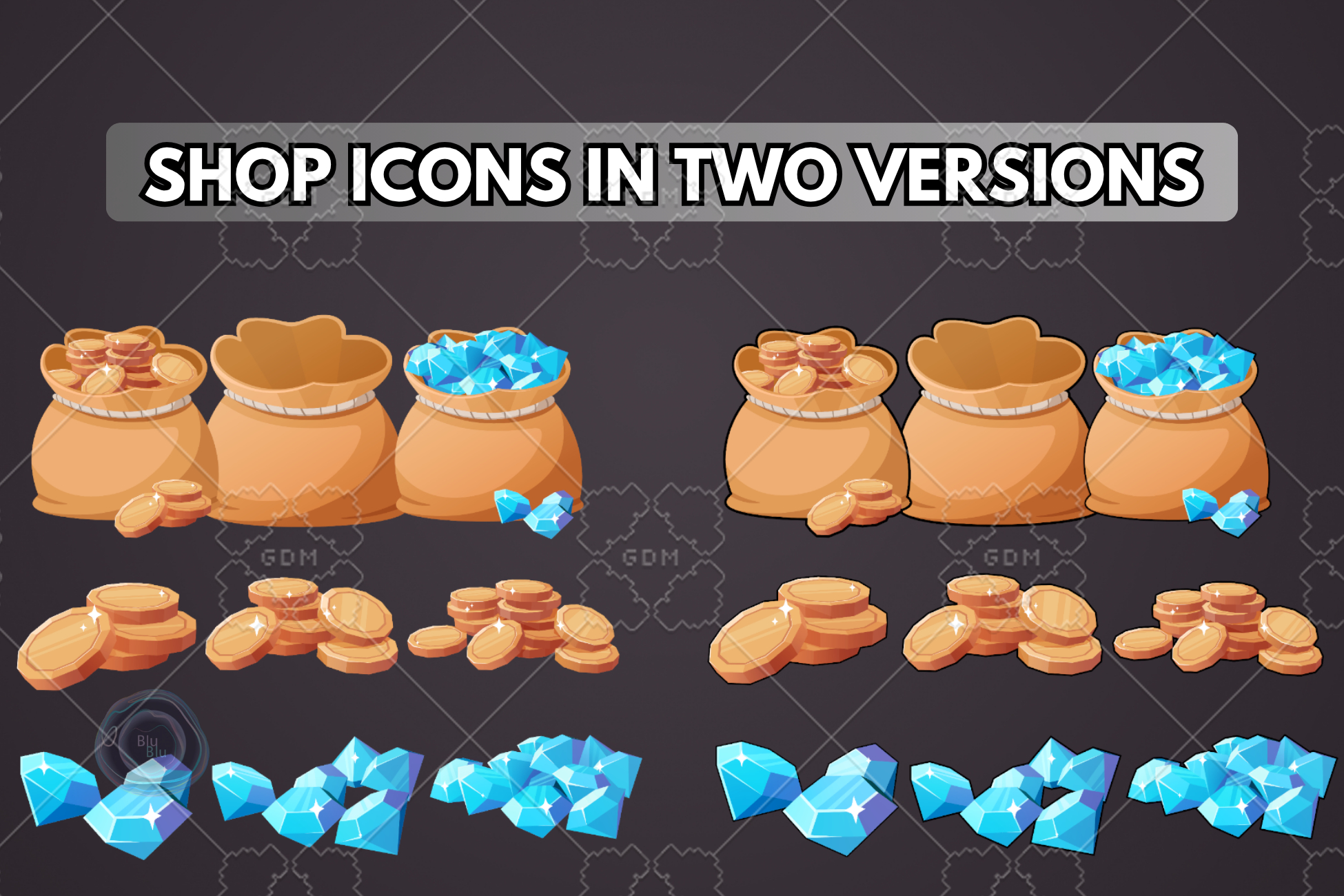 Dark Fantasy GUI + Icons Bundle + PSD GUI files + AI Icons files ...