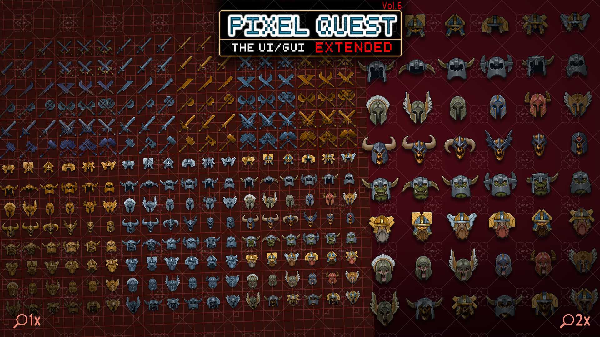 2D Pixel Quest Vol.6: The UI/GUI EXTENDED | GameDev Market