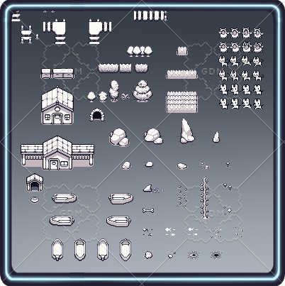 Pixelart 2-Bit Tileset | GameDev Market