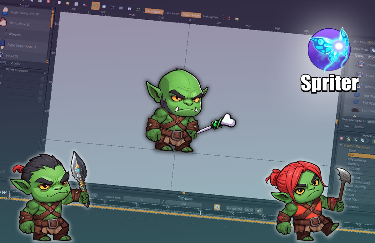 TIny Ogre 2D Animated Character (Mini) | GameDev Market