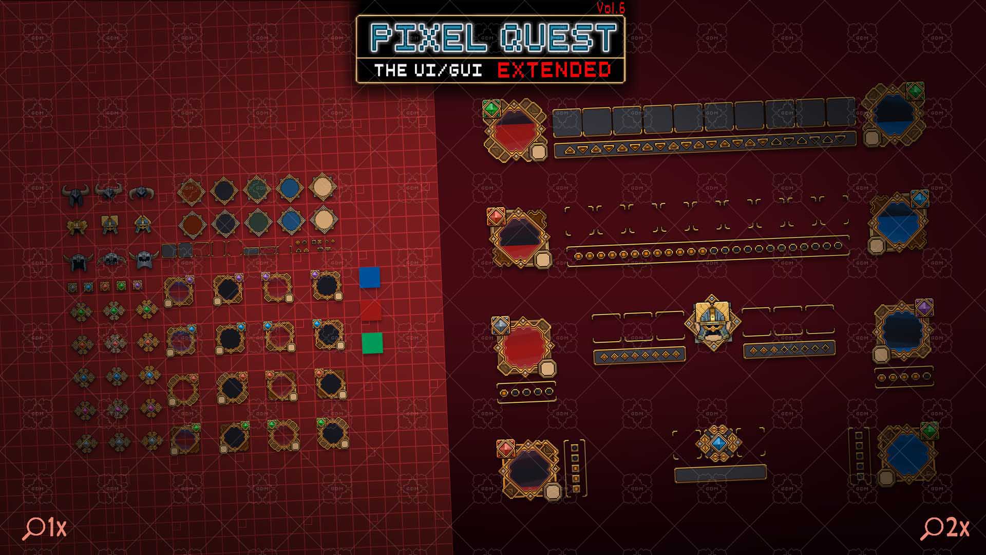 2D Pixel Quest Vol.6: The UI/GUI EXTENDED | GameDev Market