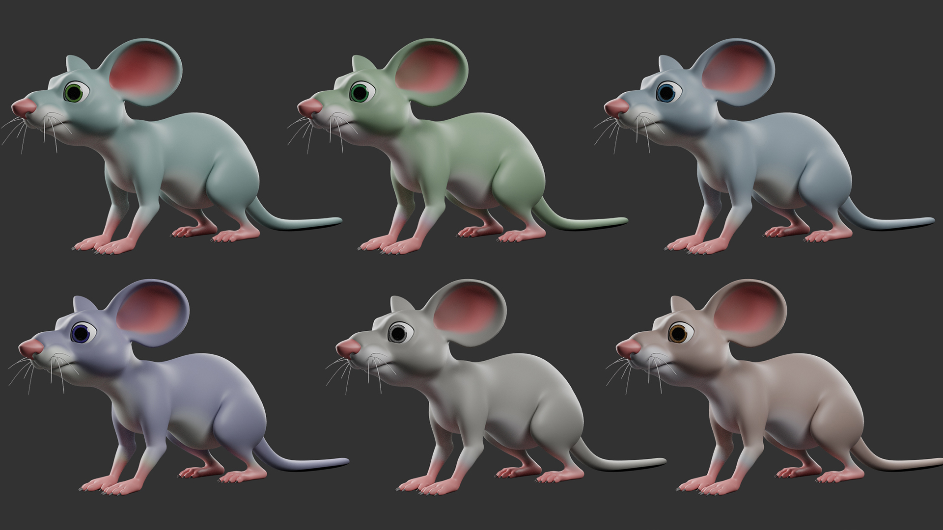 Stylized Mouse - Topology + UV Map | GameDev Market