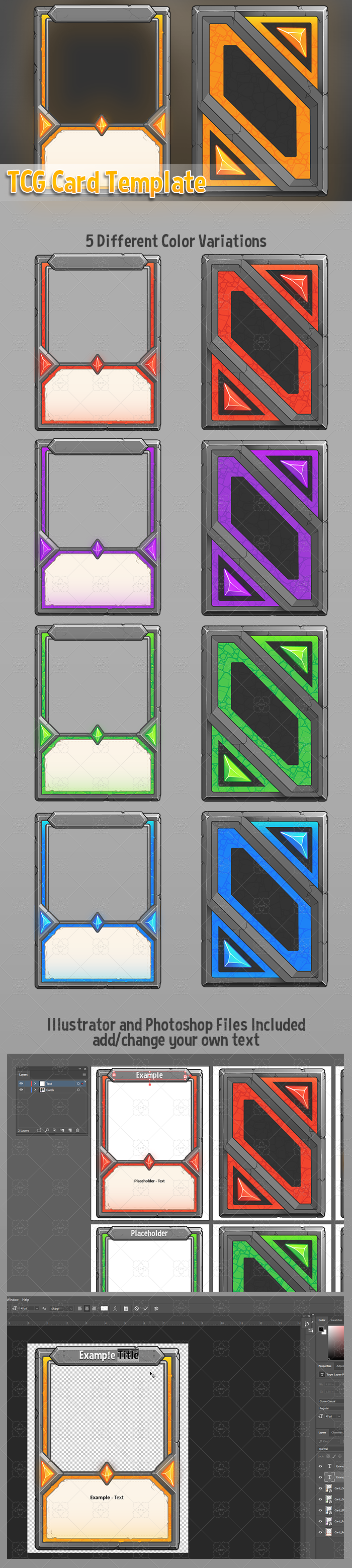 TCG Card Template GameDev Market TCG Card Template GameDev Market